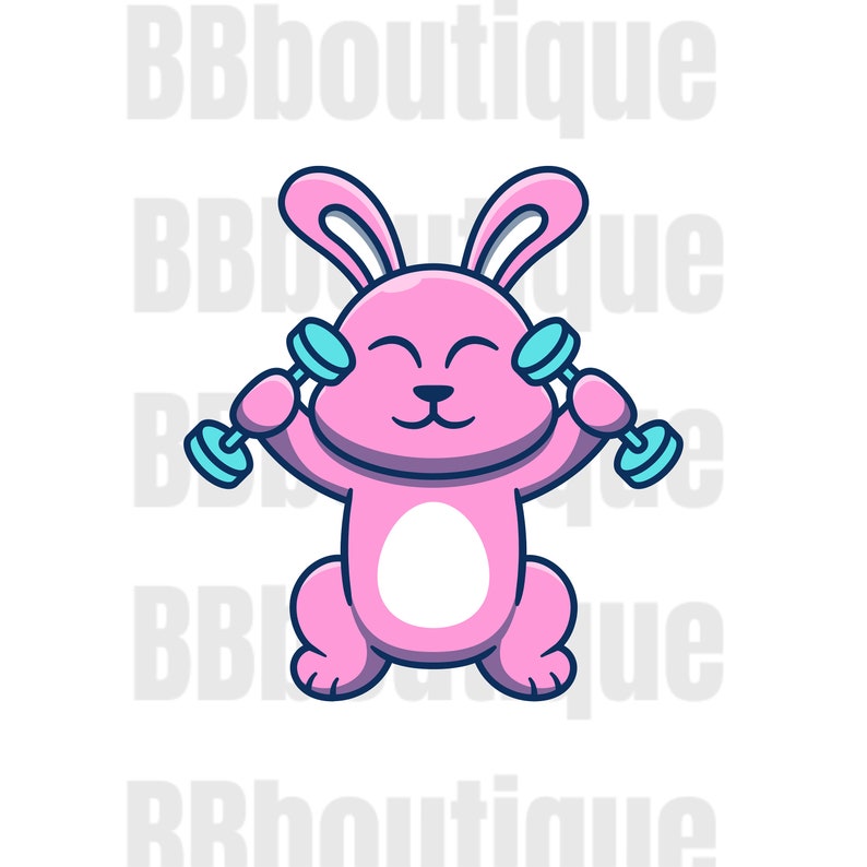 Workout Bunny Png, Bunny Weightlifting, Gym Rabbit Desing, Workout ...