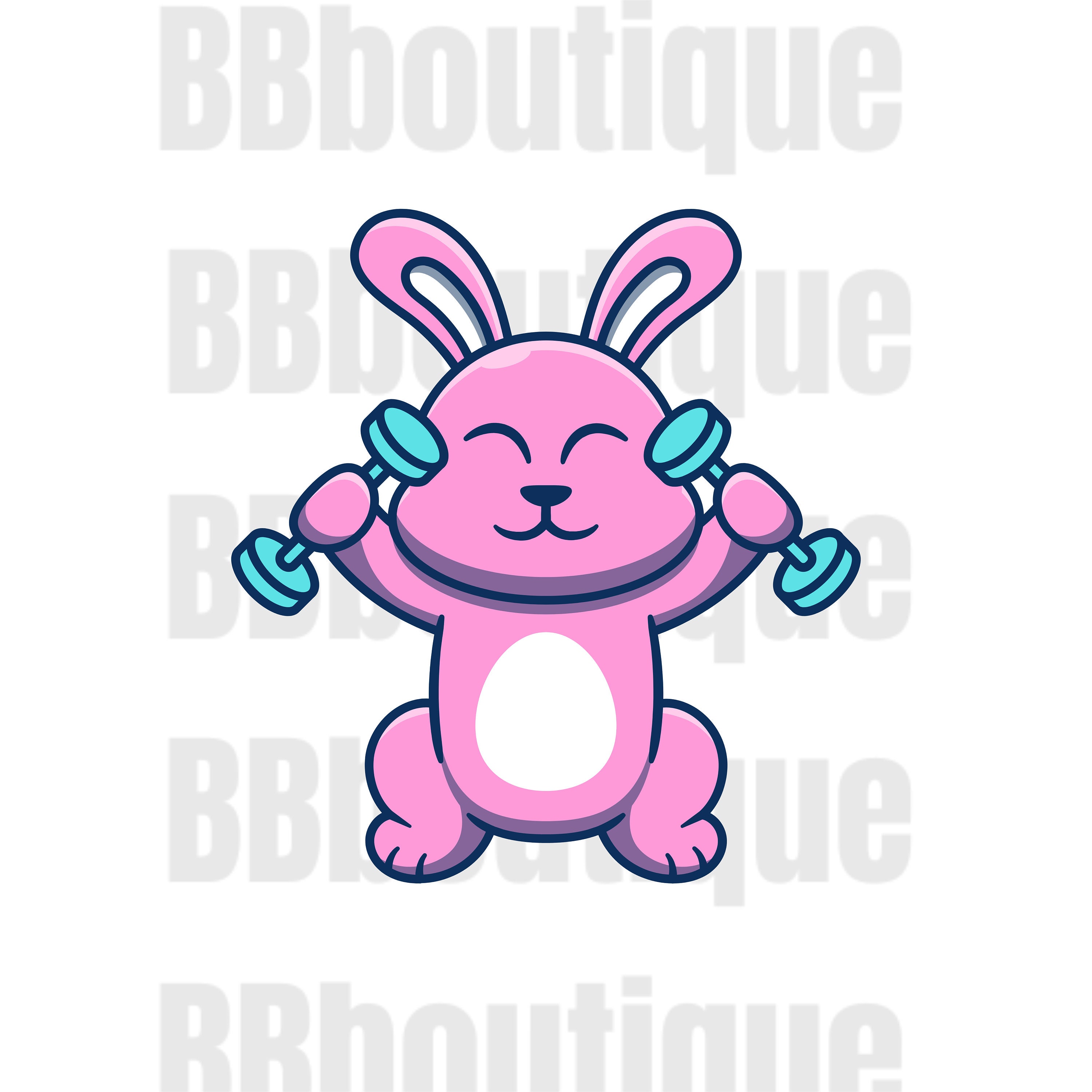 Workout Bunny Png, Bunny Weightlifting, Gym Rabbit Desing, Workout ...