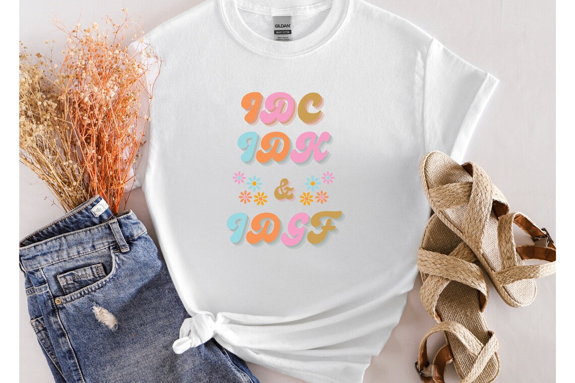 Retro IDC IDK IDGF Png, Retro Png, Hippie Summer Png, Hippie 70s Summer ...