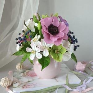 Cold Porcelain Flowers for the Interior. Real Touch Flower Arrangement ...