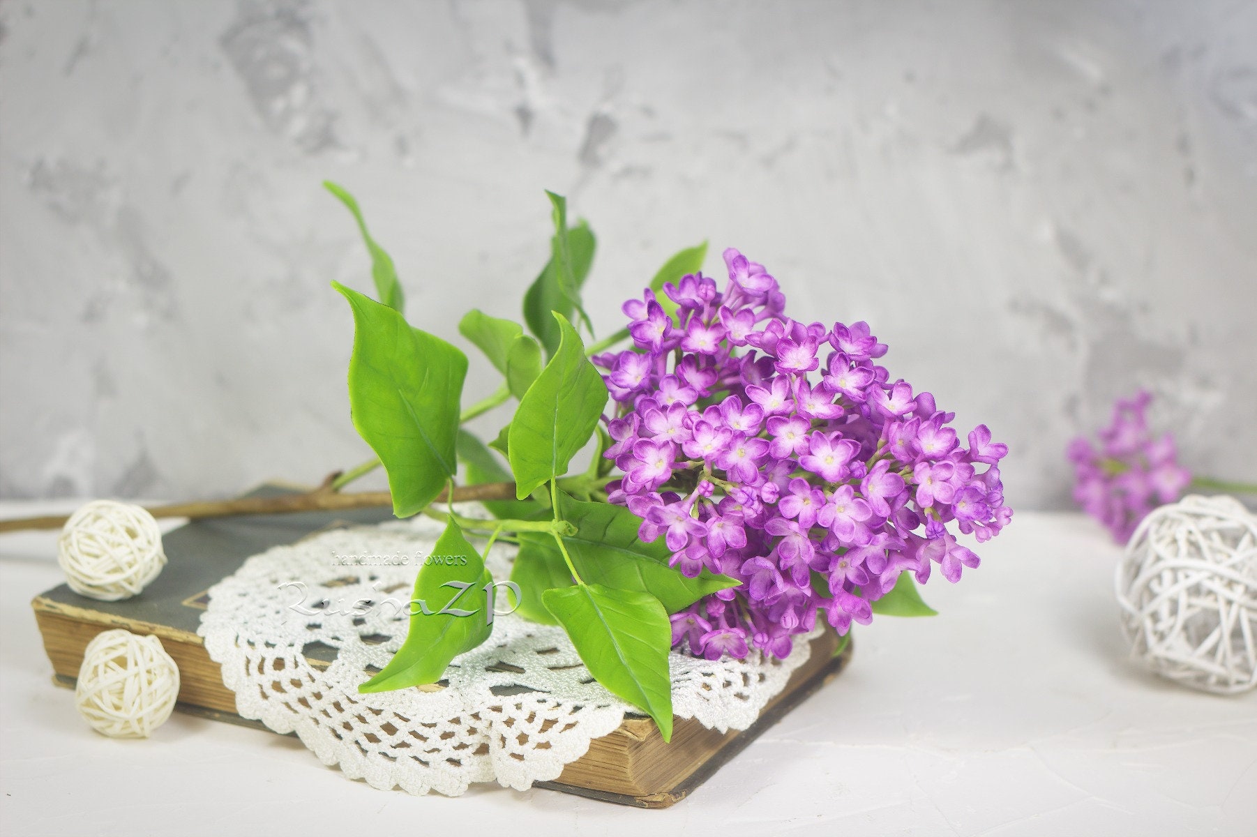 Lilac. Lilac Flower. Clay Lilac Bouquet. Lilac Branch. Polymer Clay ...