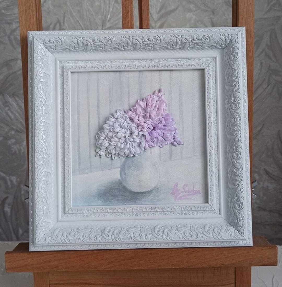 Lilac. Lilacs Embroidered With Silk Ribbons. Lilac 3d Picture ...
