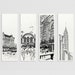 New York Bookmarks Set of 4, New York City Architecture Bookmarks, New ...