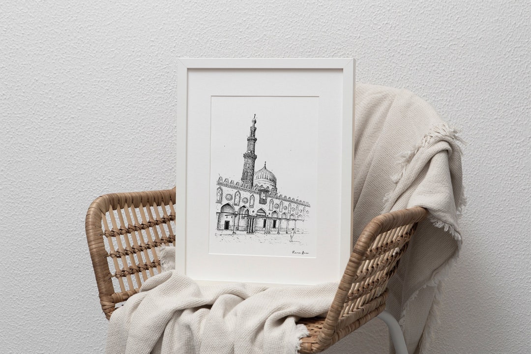 Egypt Mosque Print, Al Azhar Mosque, Cairo Art Print, Islamic Egypt ...