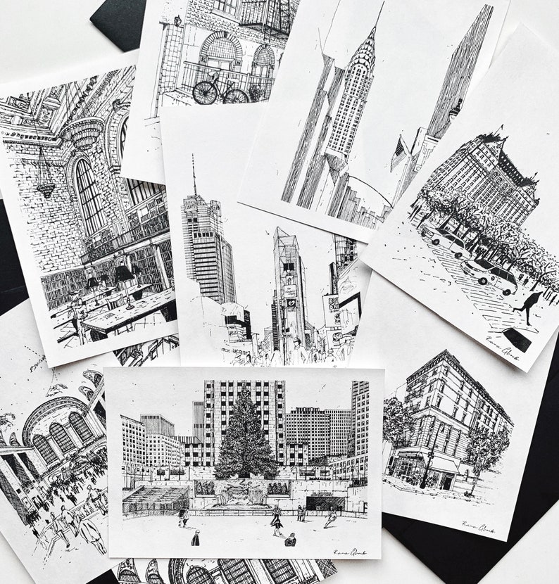 The Plaza Hotel, New York Print, Architecture Drawing, Manhattan Wall ...