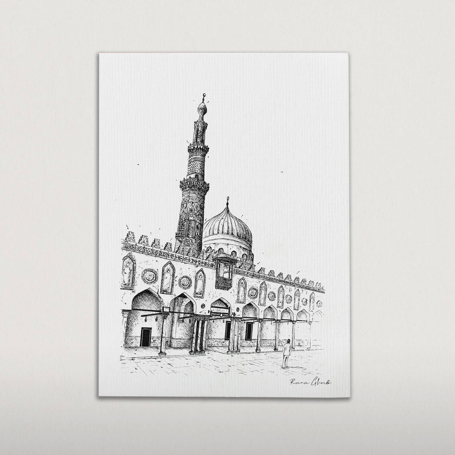 Egypt Print of Al Azhar Mosque Mosque Print Cairo Islamic | Etsy