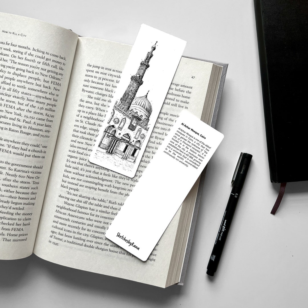 Al-azhar Mosque Bookmark, Cairo Egypt Bookmark, Islamic Cairo Bookmark ...