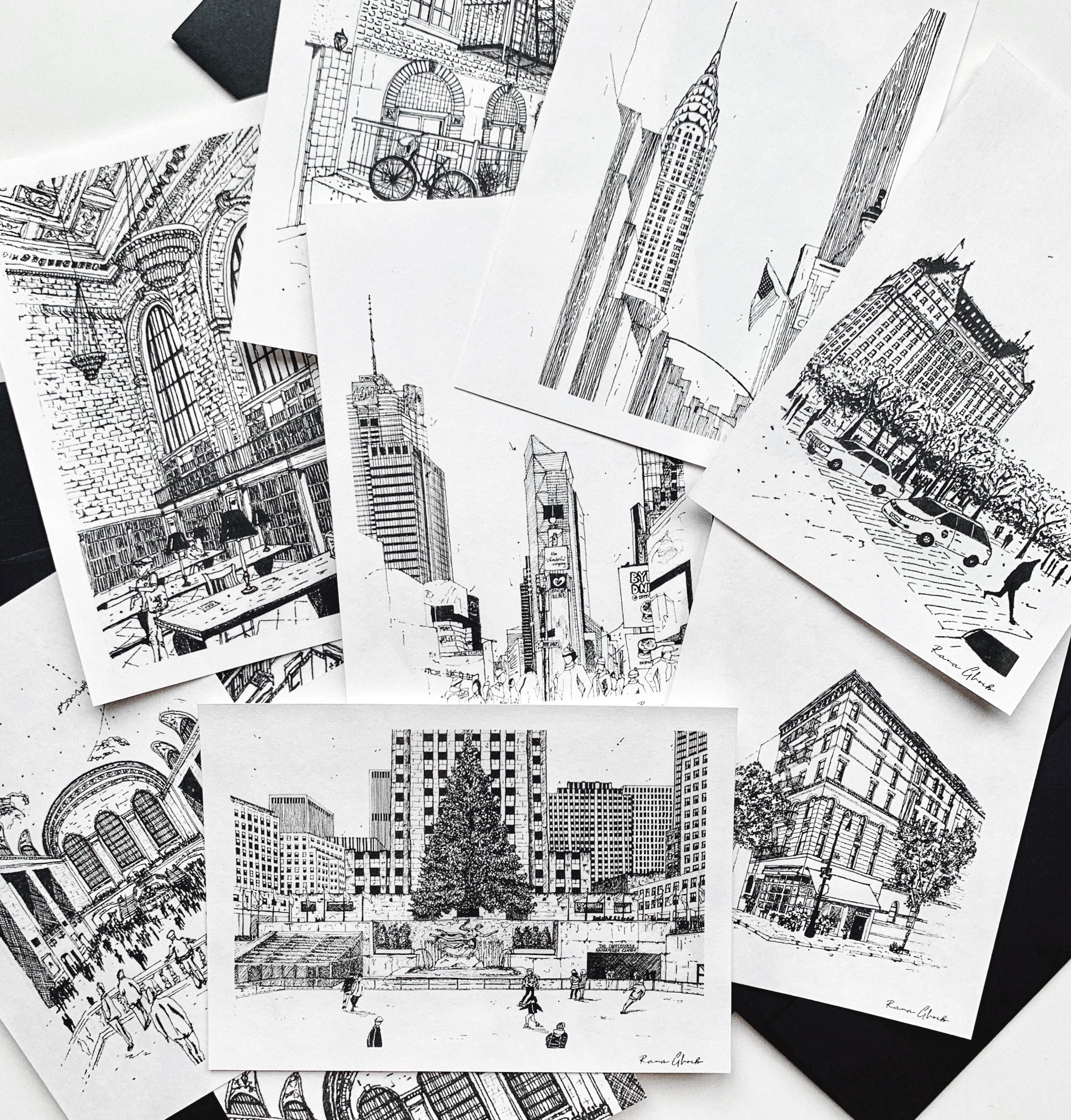 Christmas in New York Print, Rockefeller Christmas Tree, New York ...
