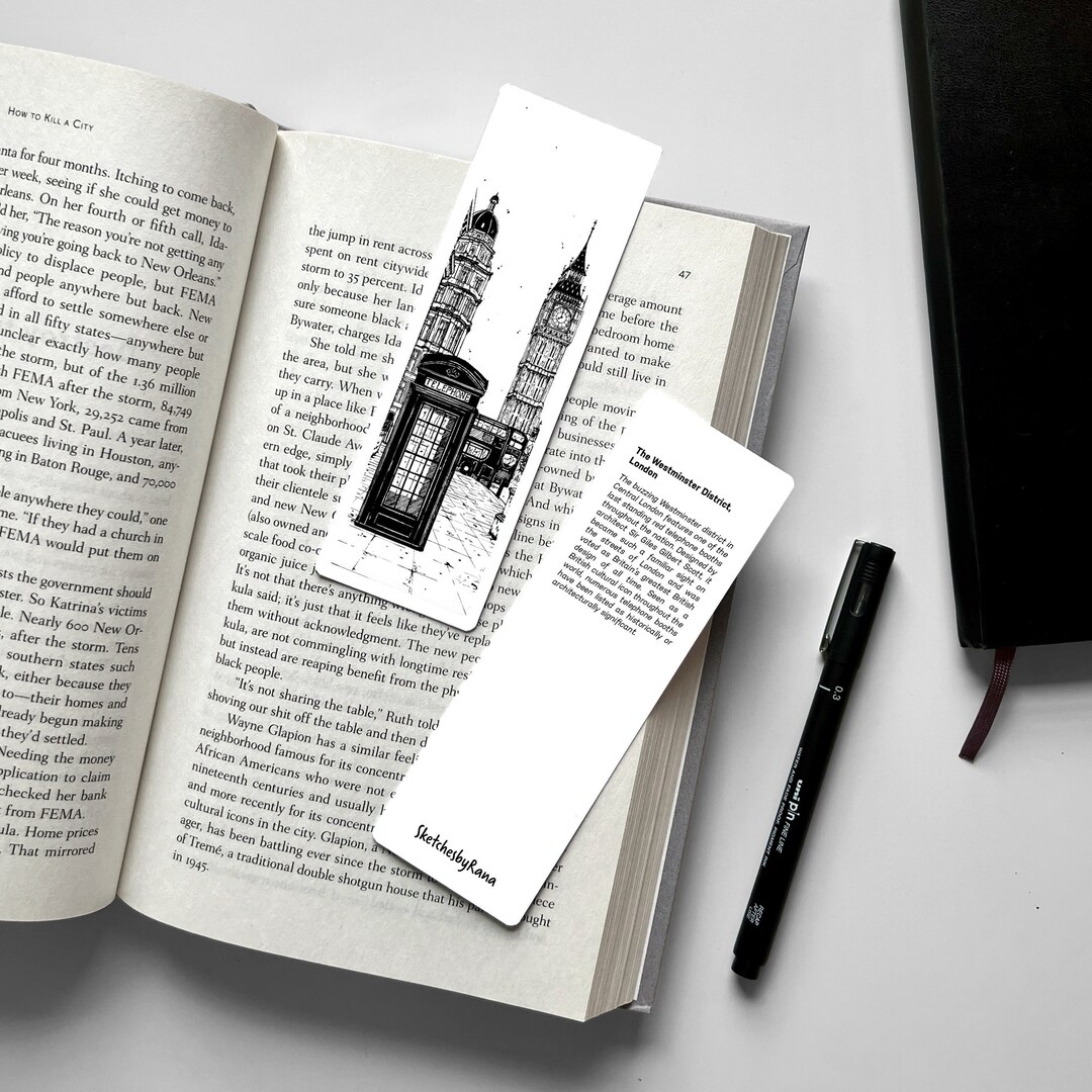 London Bookmark, London Red Telephone Bookmark, Westminster District ...