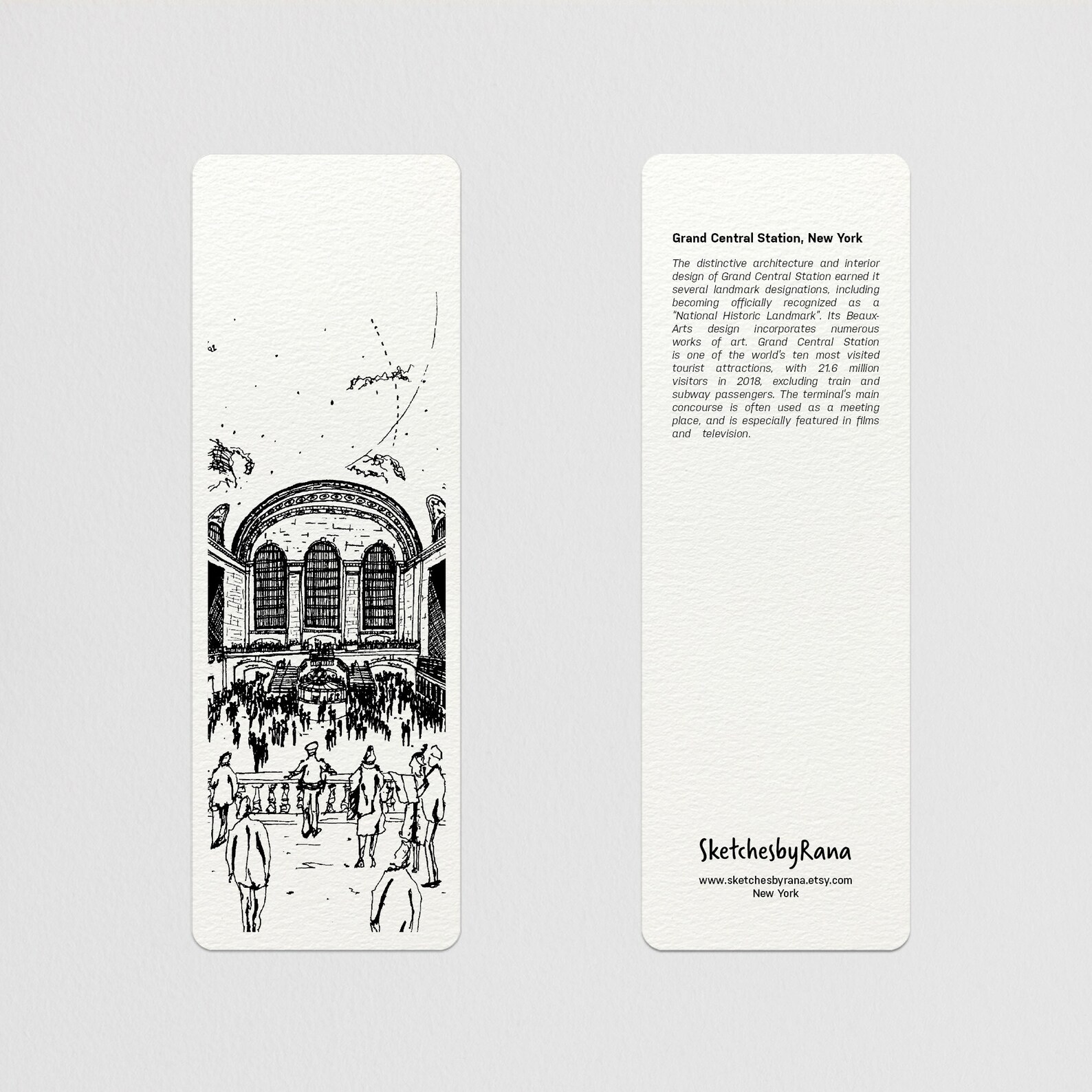 New York Bookmarks Set of 4, New York City Architecture Bookmarks, New ...