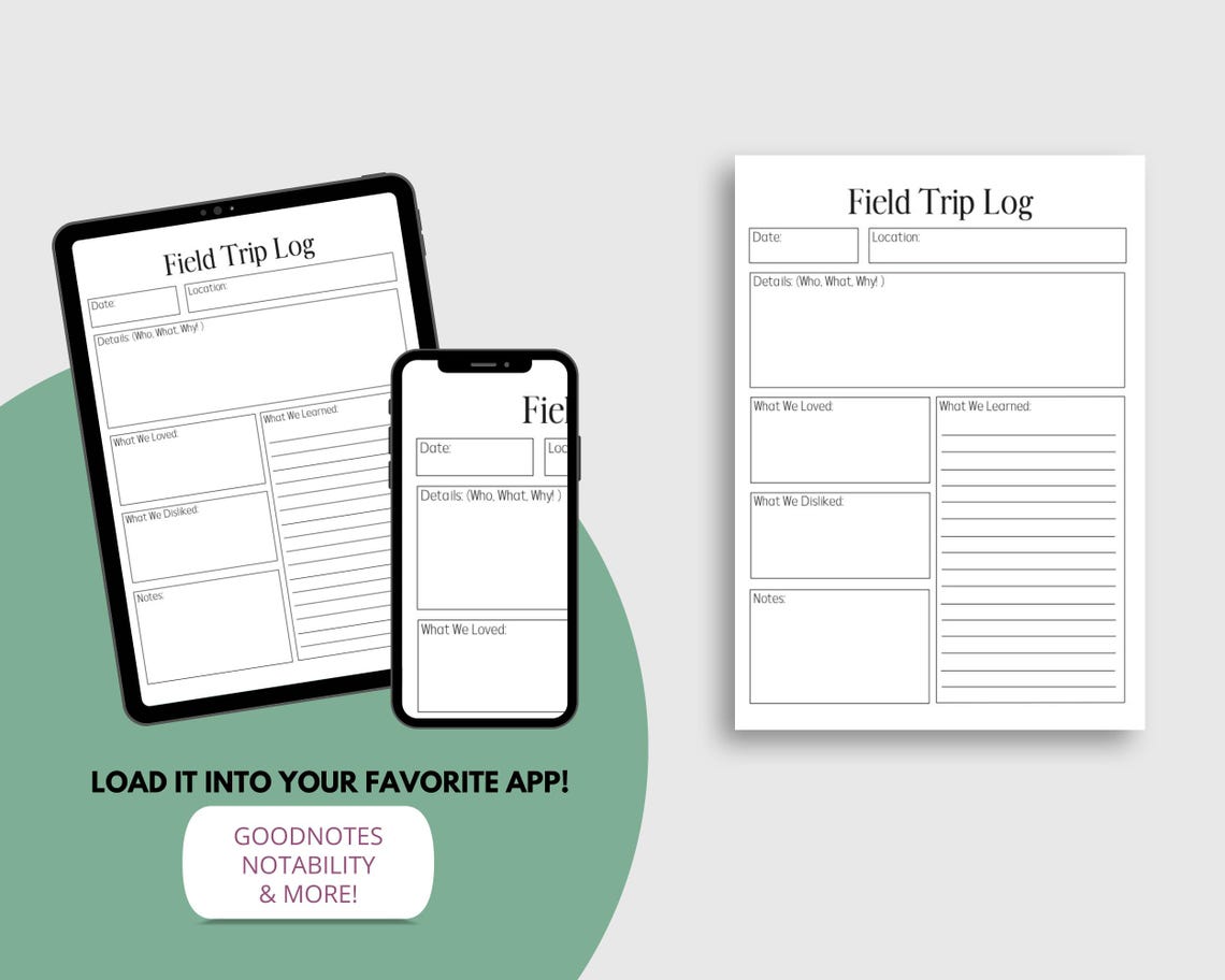 Field Trip Planner | Homeschool Planner | Homeschool Tracking Form ...