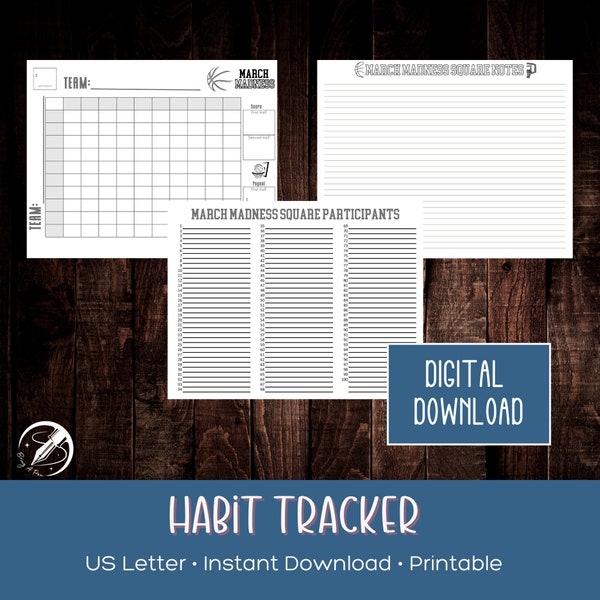 Printable 30-day Habit Tracker as a Digital Download File - Etsy
