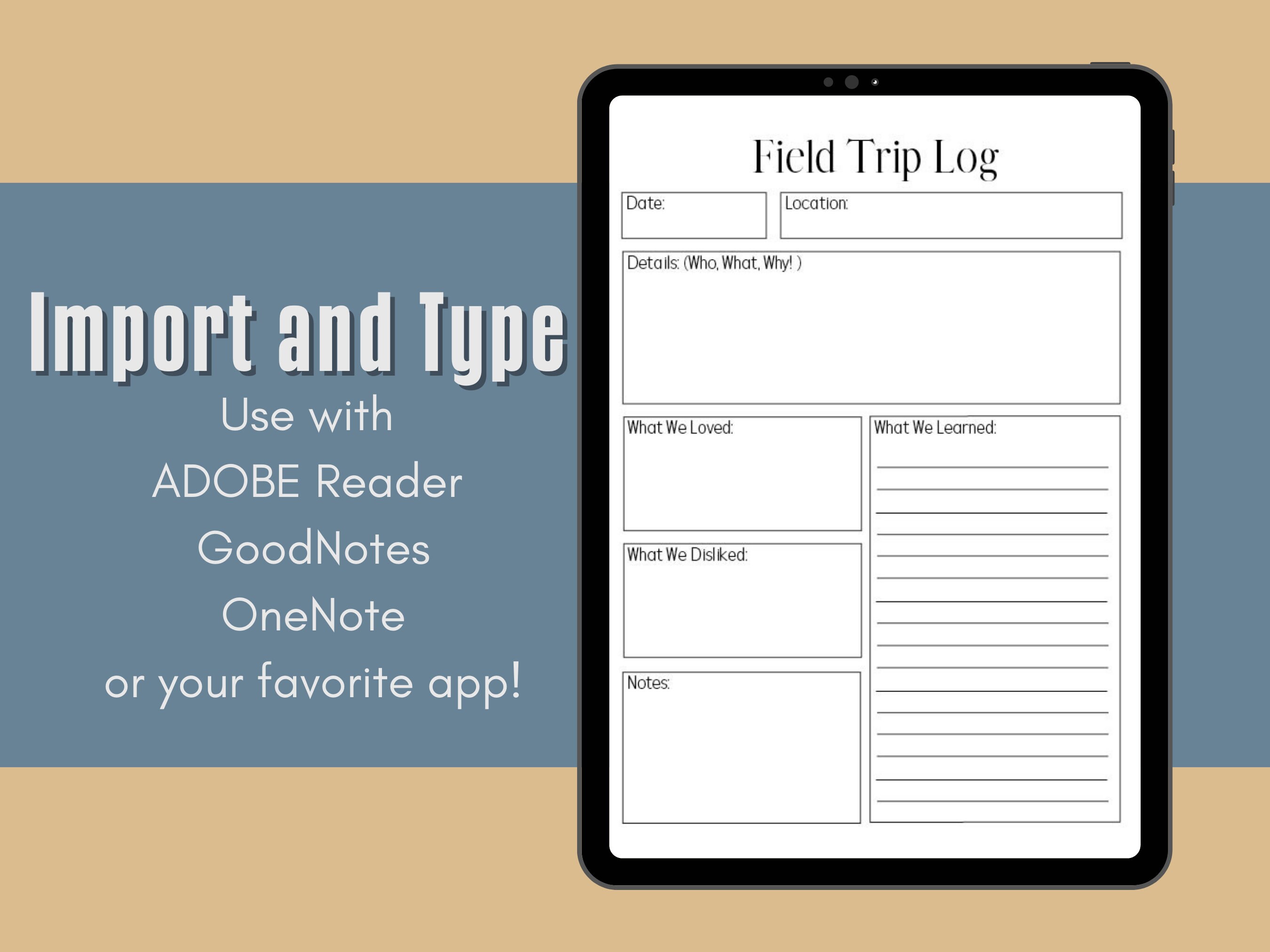 Field Trip Planner Homeschool Planner Homeschool Tracking Form Field ...