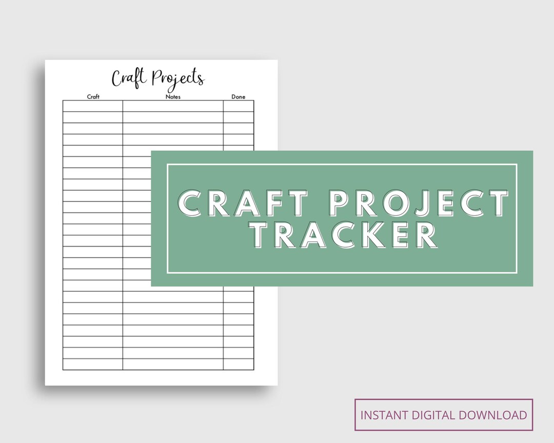 Craft Project Planner | Printable Planner | Craft Planner Worksheets ...