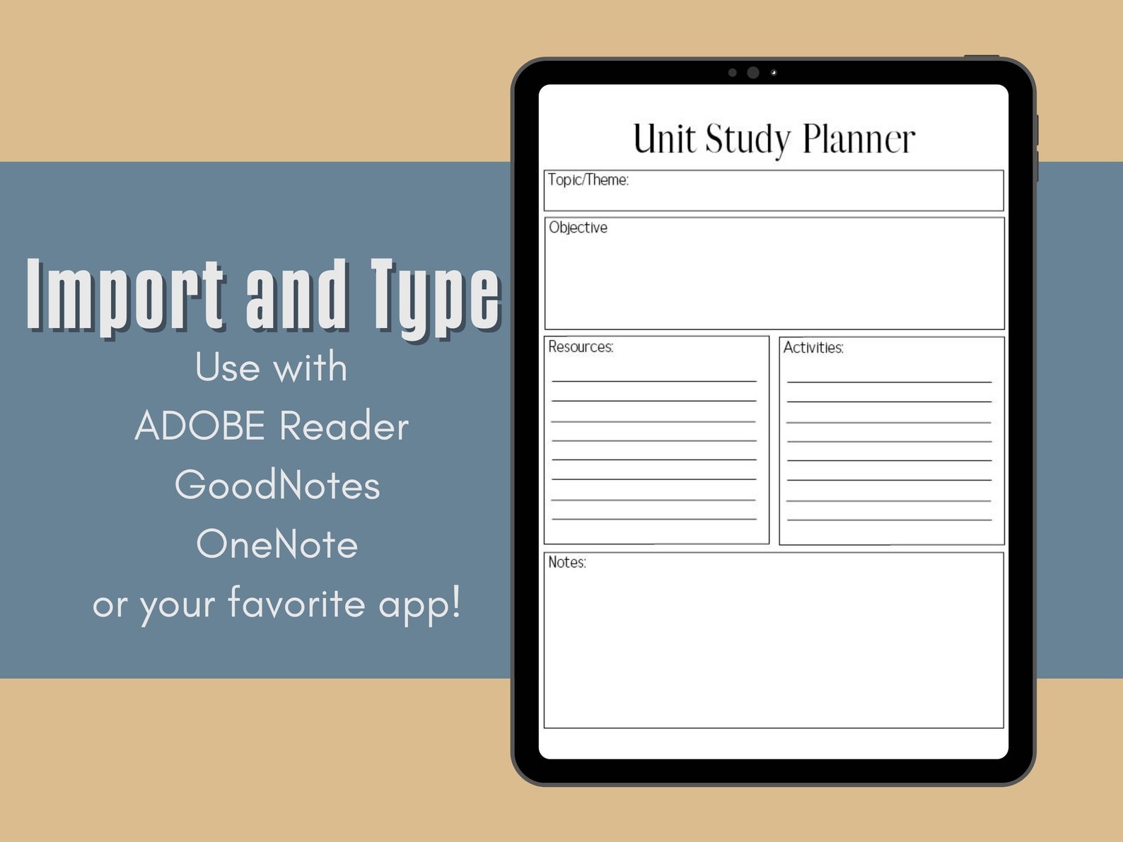 Unit Study Planner Printable Unit Study Homeschool Planner Classroom ...