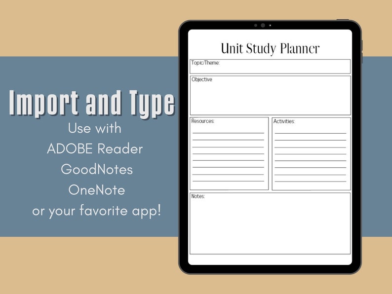 Unit Study Planner Printable Unit Study Homeschool Planner Classroom ...