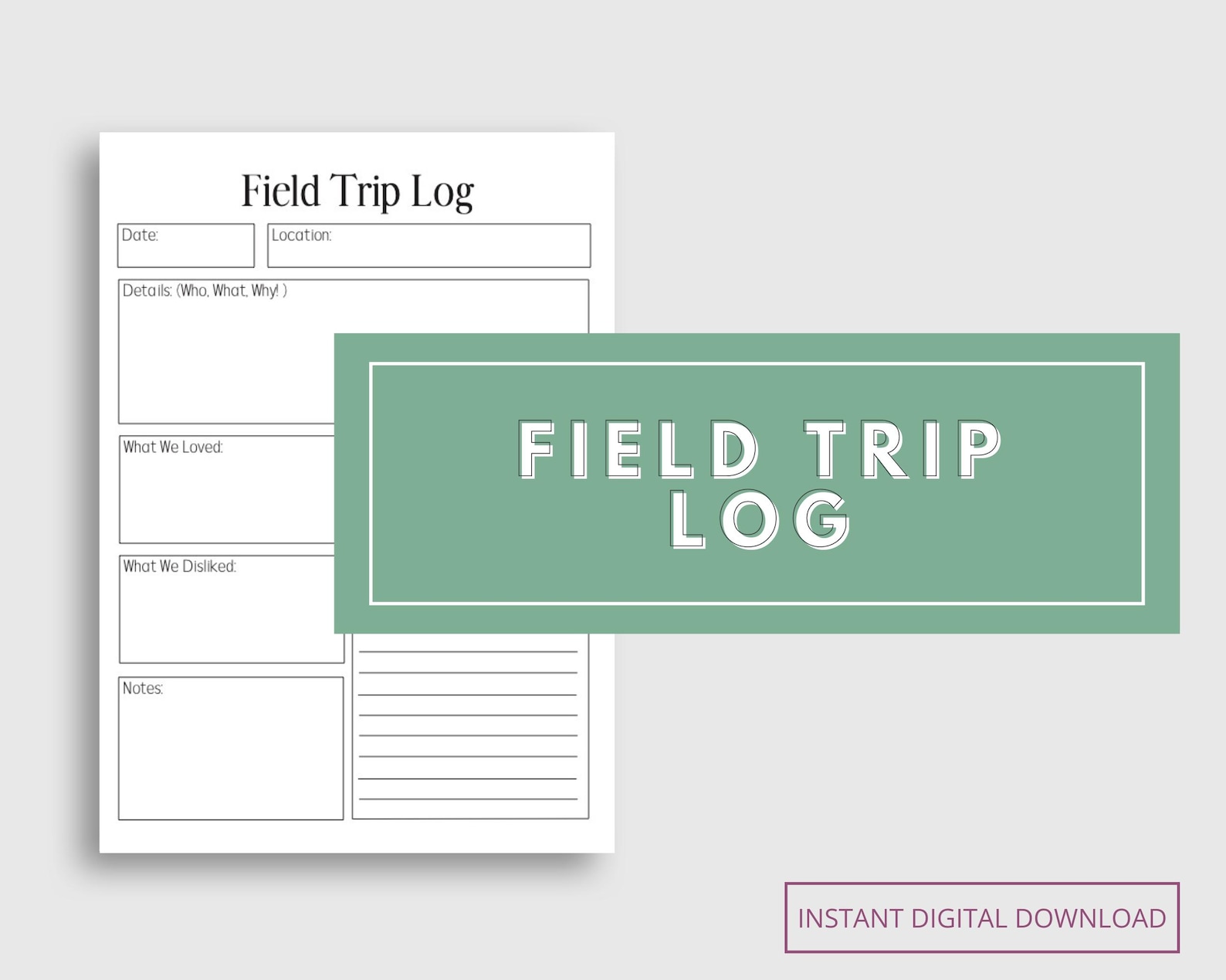 Field Trip Planner Homeschool Planner Homeschool Tracking Form Field ...