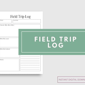 Field Trip Planner Homeschool Planner Homeschool Tracking Form Field ...