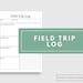 Field Trip Planner | Homeschool Planner | Homeschool Tracking Form ...