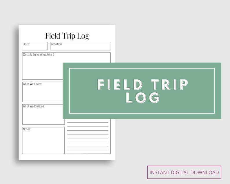 Field Trip Planner | Homeschool Planner | Homeschool Tracking Form ...