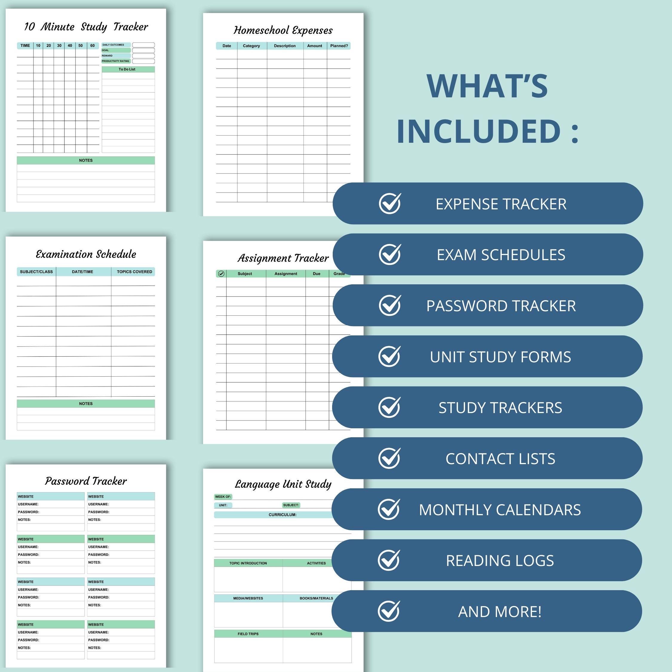 Homeschool Planner | Printable Lesson Planner | Digital Download ...