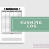 Printable Digital Running Log Tracker - Etsy