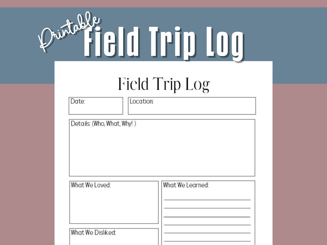Field Trip Planner Homeschool Planner Homeschool Tracking Form Field ...