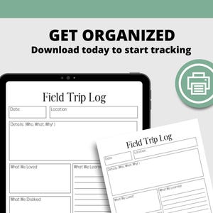 Field Trip Planner Homeschool Planner Homeschool Tracking Form Field ...