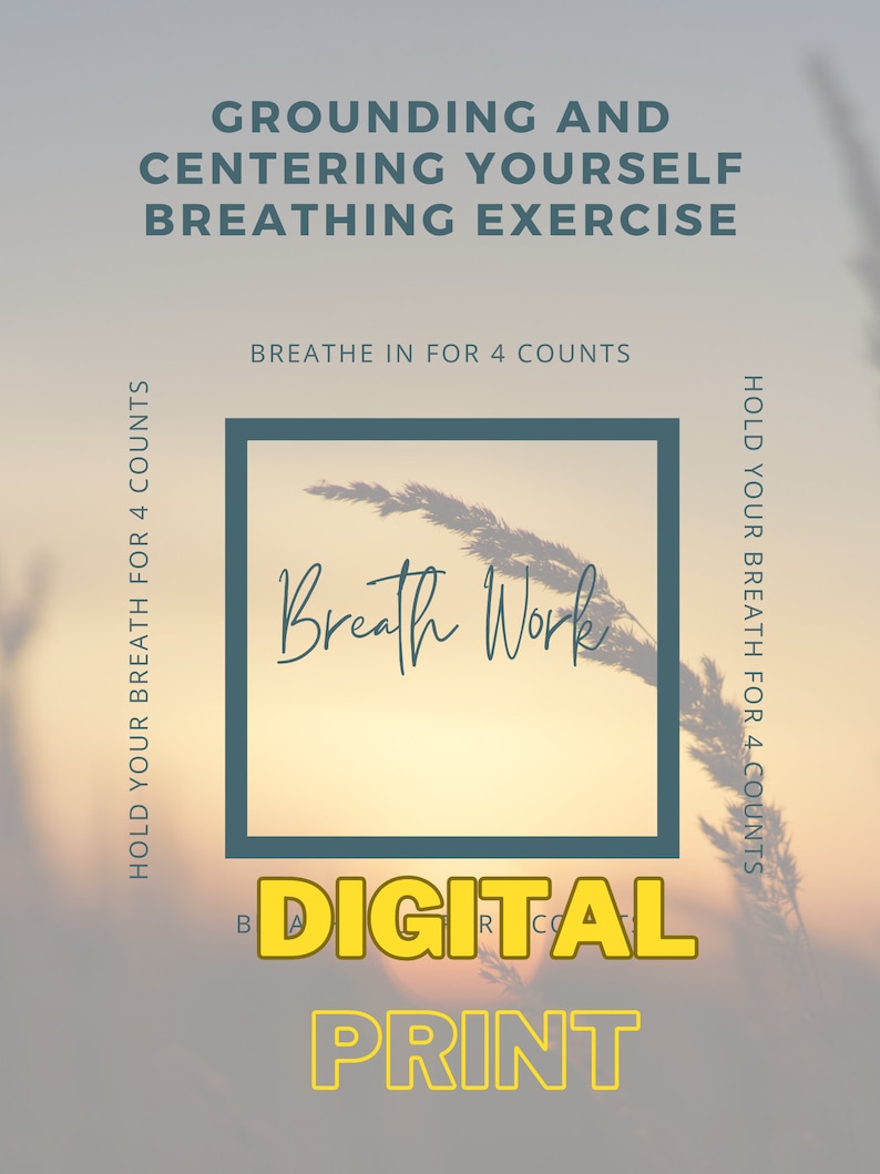 Box Breathing / Square Breathing Digital Print PDF Poster 5 - Etsy