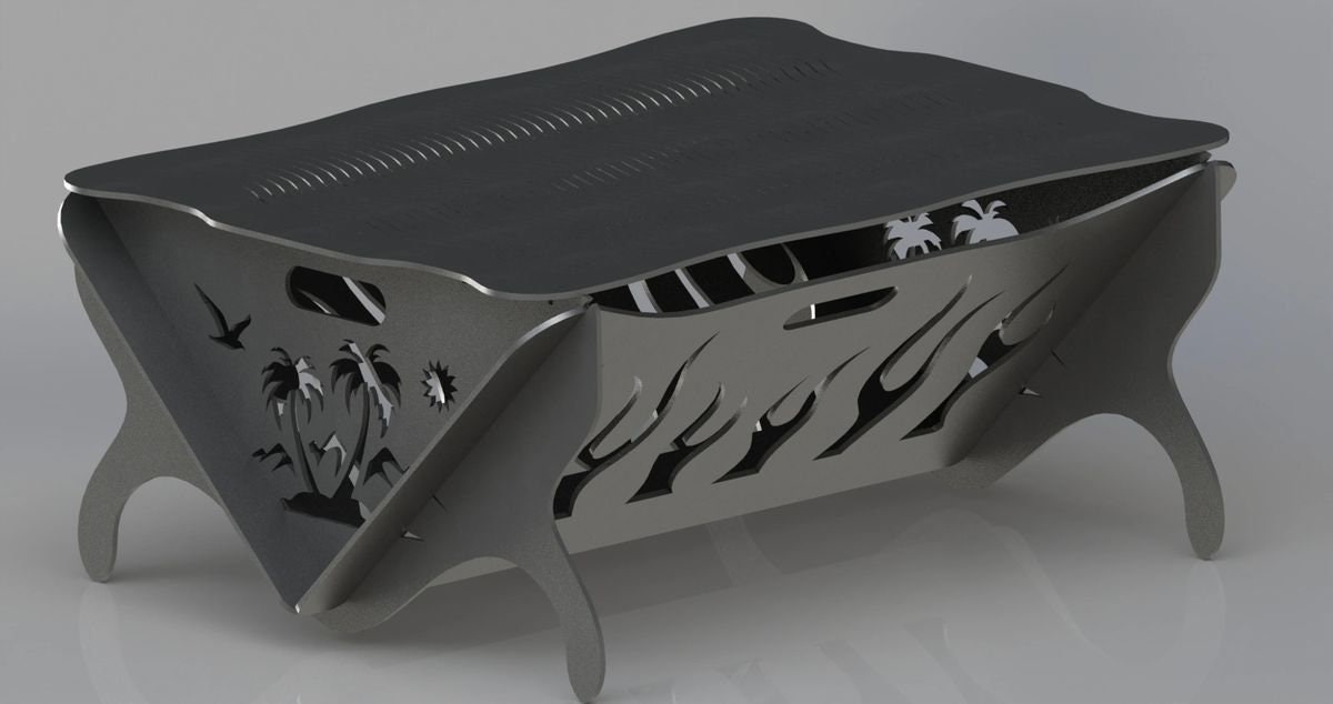 BBQ Fire Pit Collapsible - Etsy