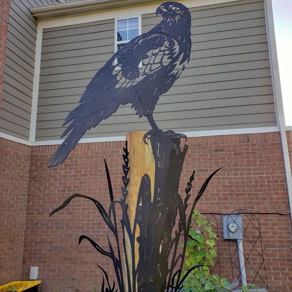 Metal Hawk Wall Art - Etsy