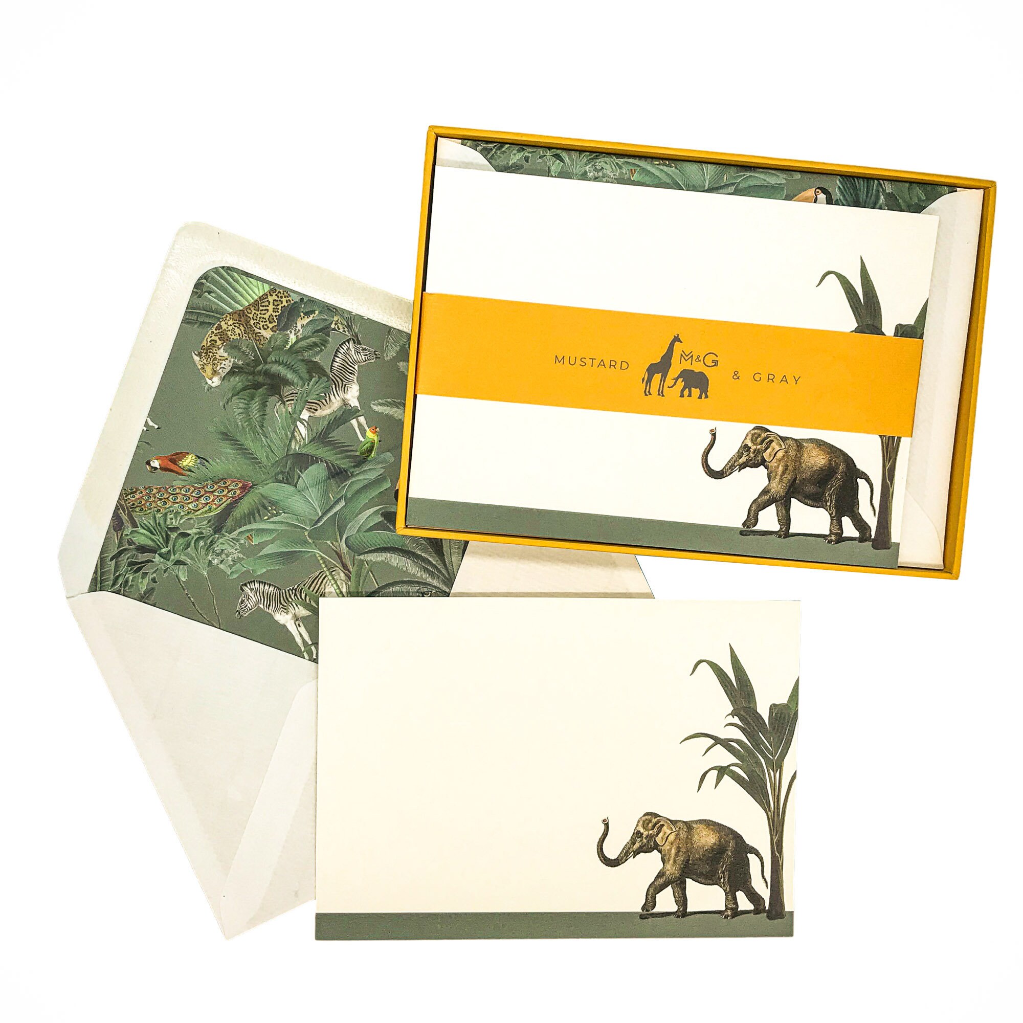 Placid Zebra and Hasty Elephant Note Card Set Letter Writing - Etsy UK