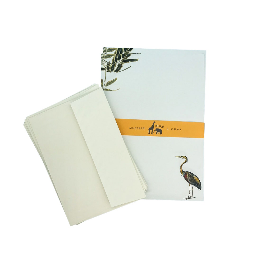 Heron Letter Writing Set Heron Writing Paper Heron Stationery Letterbox ...