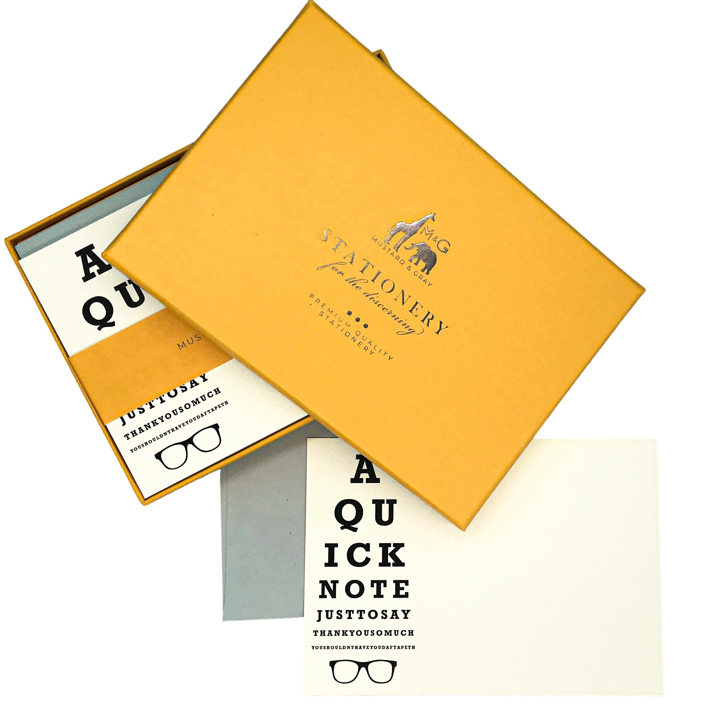 Eye Test Thank You Notecard Set Novelty Thank You Cards | Etsy