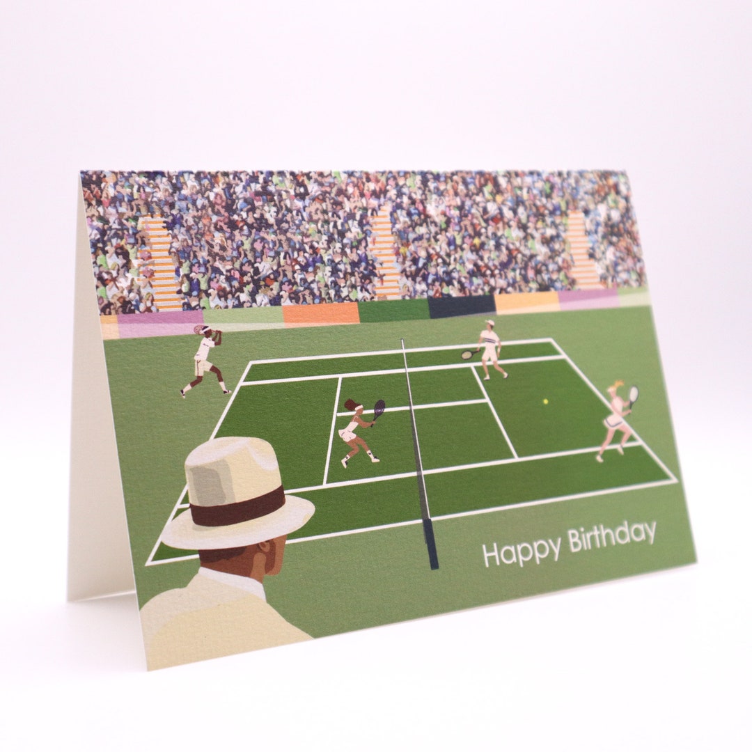 Tennis Birthday Card | Wimbledon Birthday Card | From Mustard and Gray ...