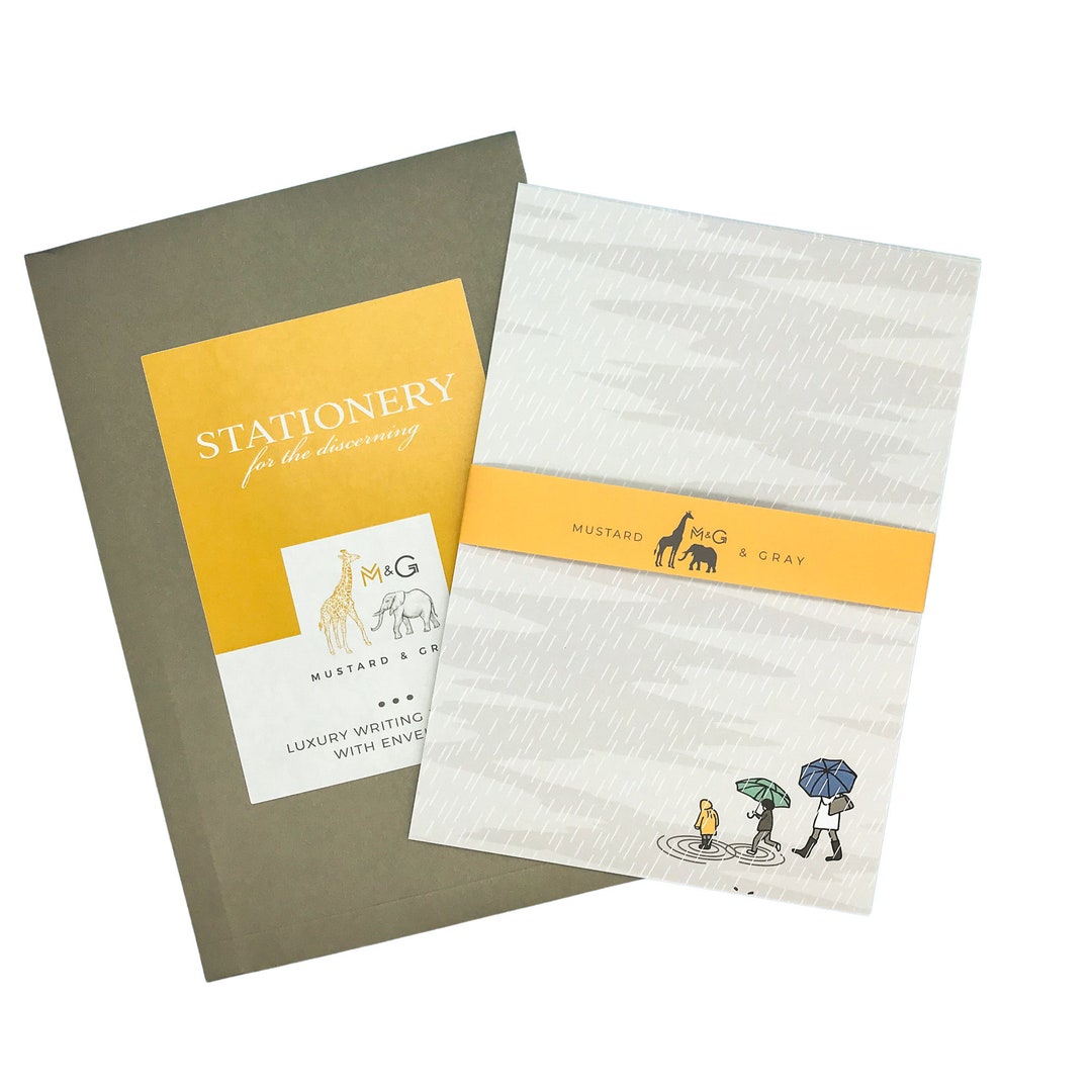 Rainy Day Letter Writing Set Family A5 Writing Paper - Etsy UK