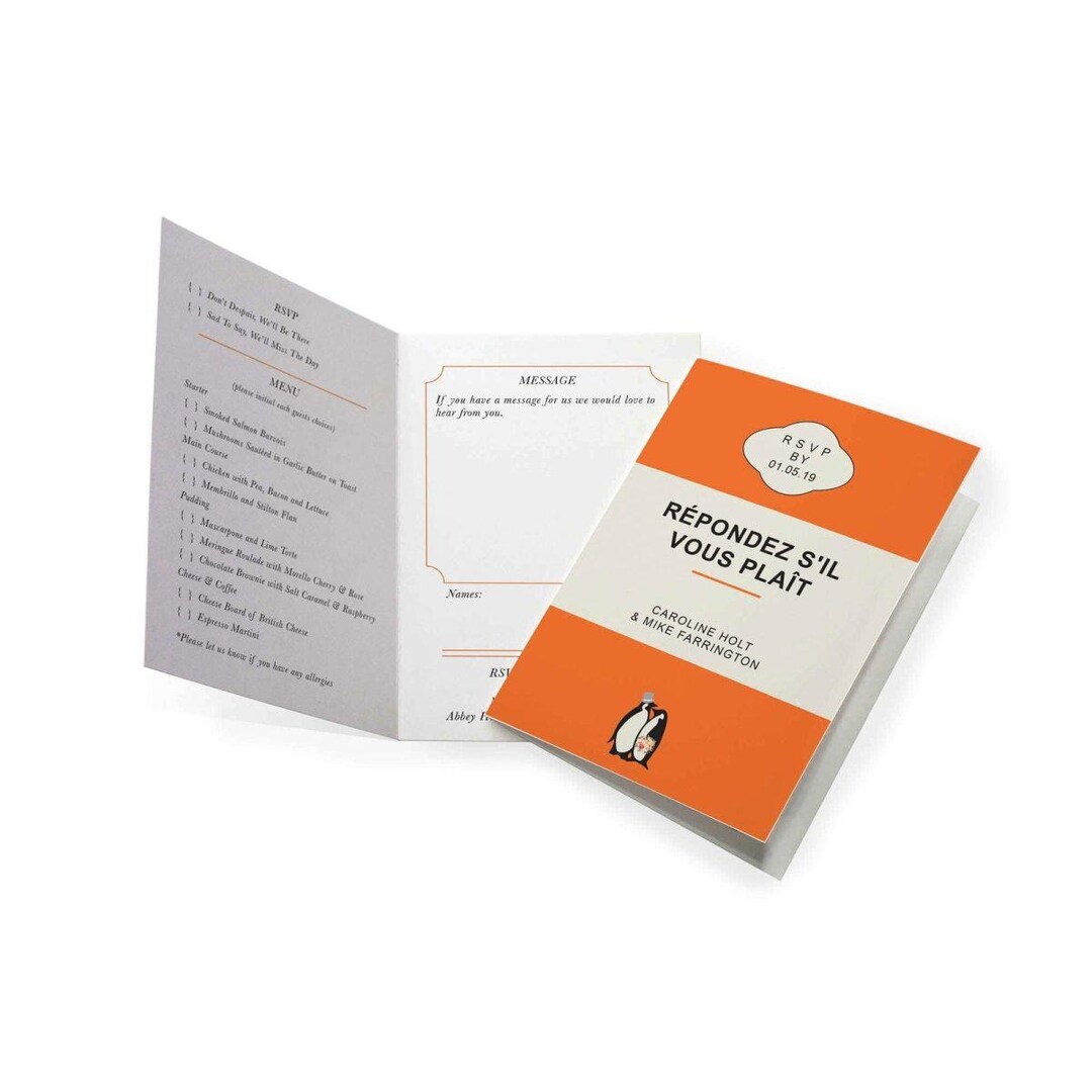 Penny Classics Vintage Literary Wedding Rsvps: Book-themed Stationery ...