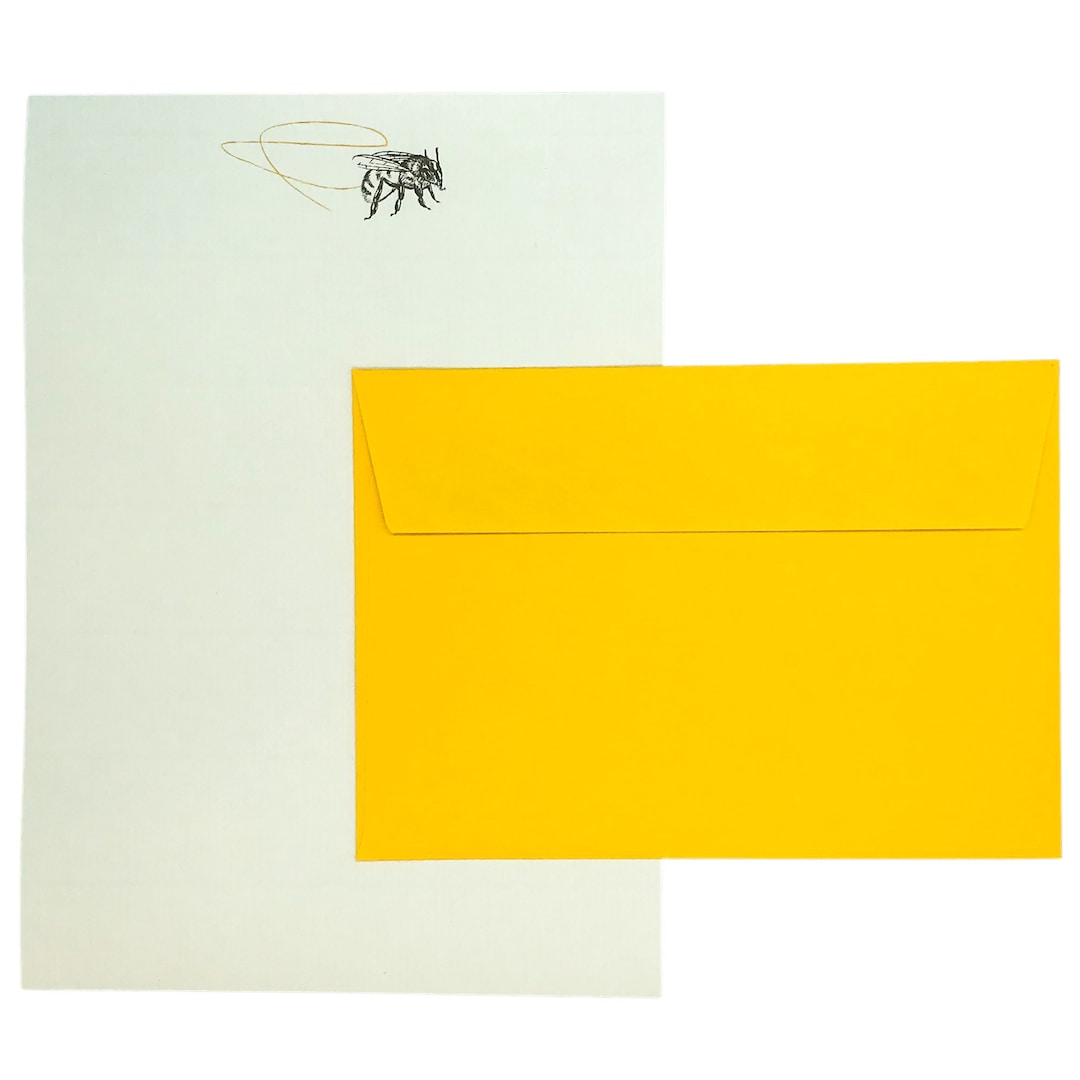 Bee Letter Writing Set Honey Bee Writing Paper Bee Stationery Bee Swirl ...
