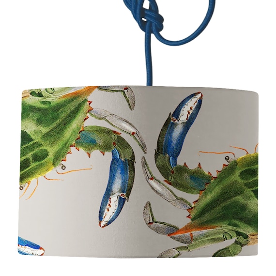 Crab Lampshade Coastal Drum Lamp Shade 20 30 & 45cm - Etsy