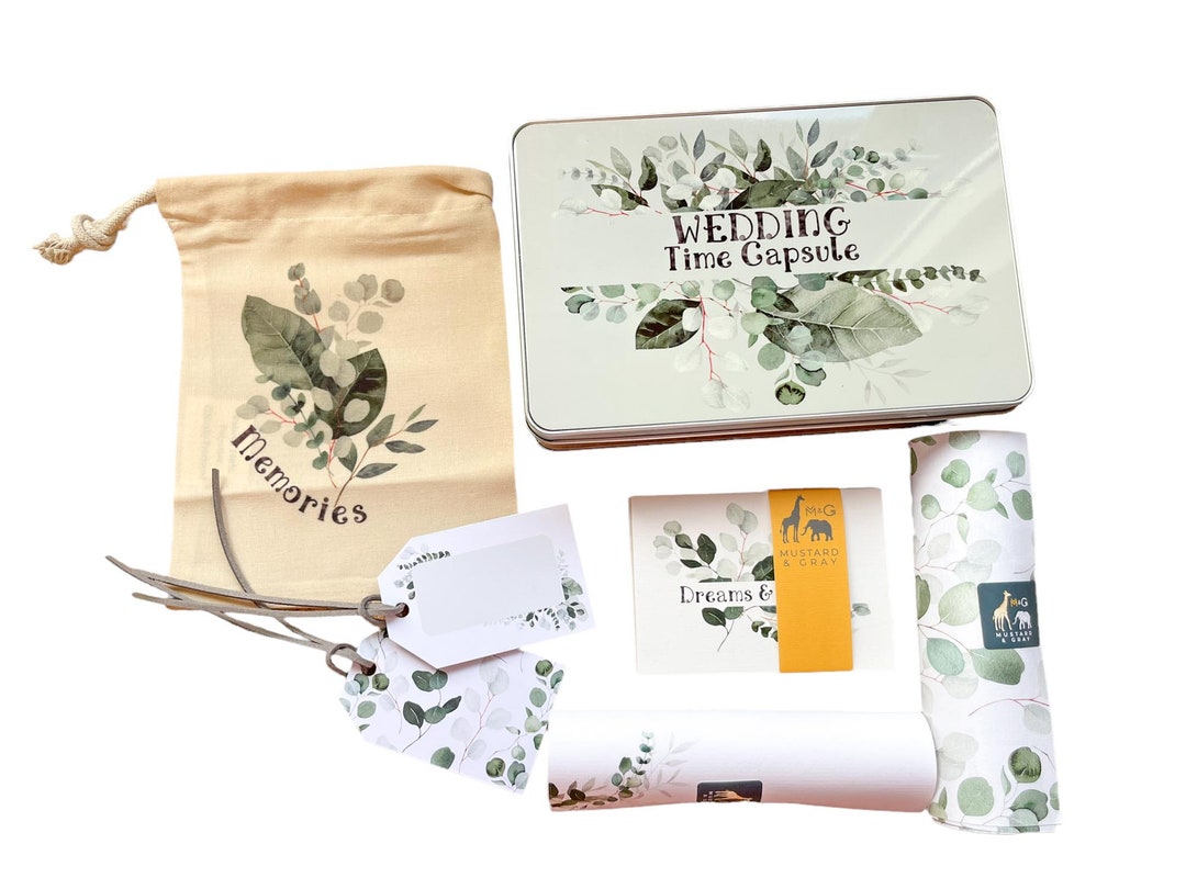 Wedding Time Capsule Gift Set | Keepsake Tin | From Mustard and Gray - Etsy