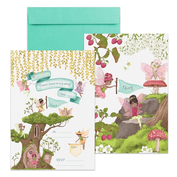 Fairy Party Invitations Forest Fairy Birthday Party Invites - Etsy
