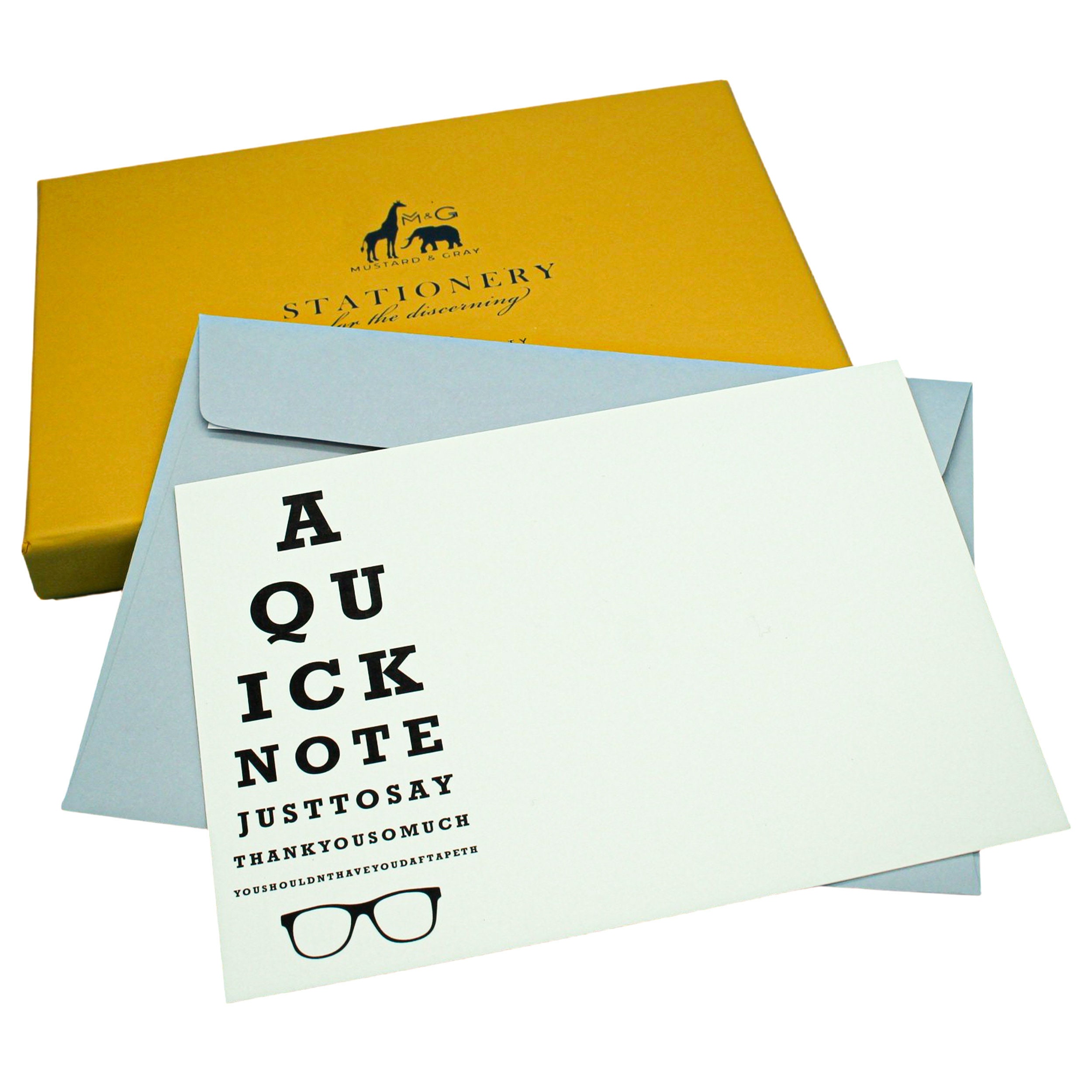 Eye Test Thank You Notecard Set Novelty Thank You Cards | Etsy