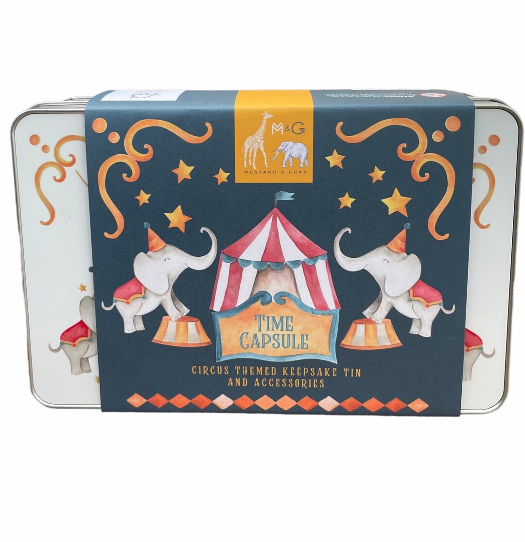 Circus Time Capsule Gift Set | Keepsake Tin | From Mustard and Gray - Etsy
