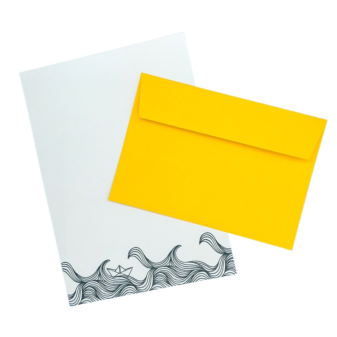 Paper Boat Letter Writing Set Boat A5 Writing Paper Modern Stationery ...