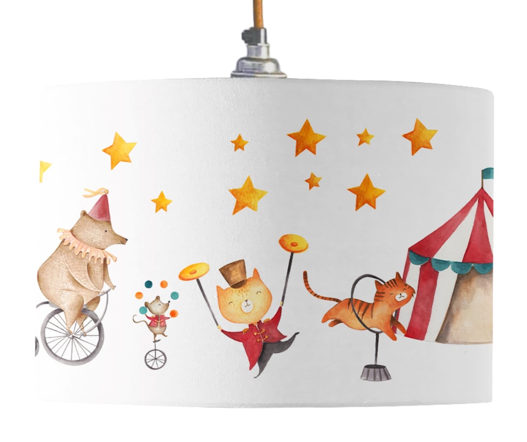 Circus Drum Lamp Shade | Children's Circus Lampshade | Nursery ...