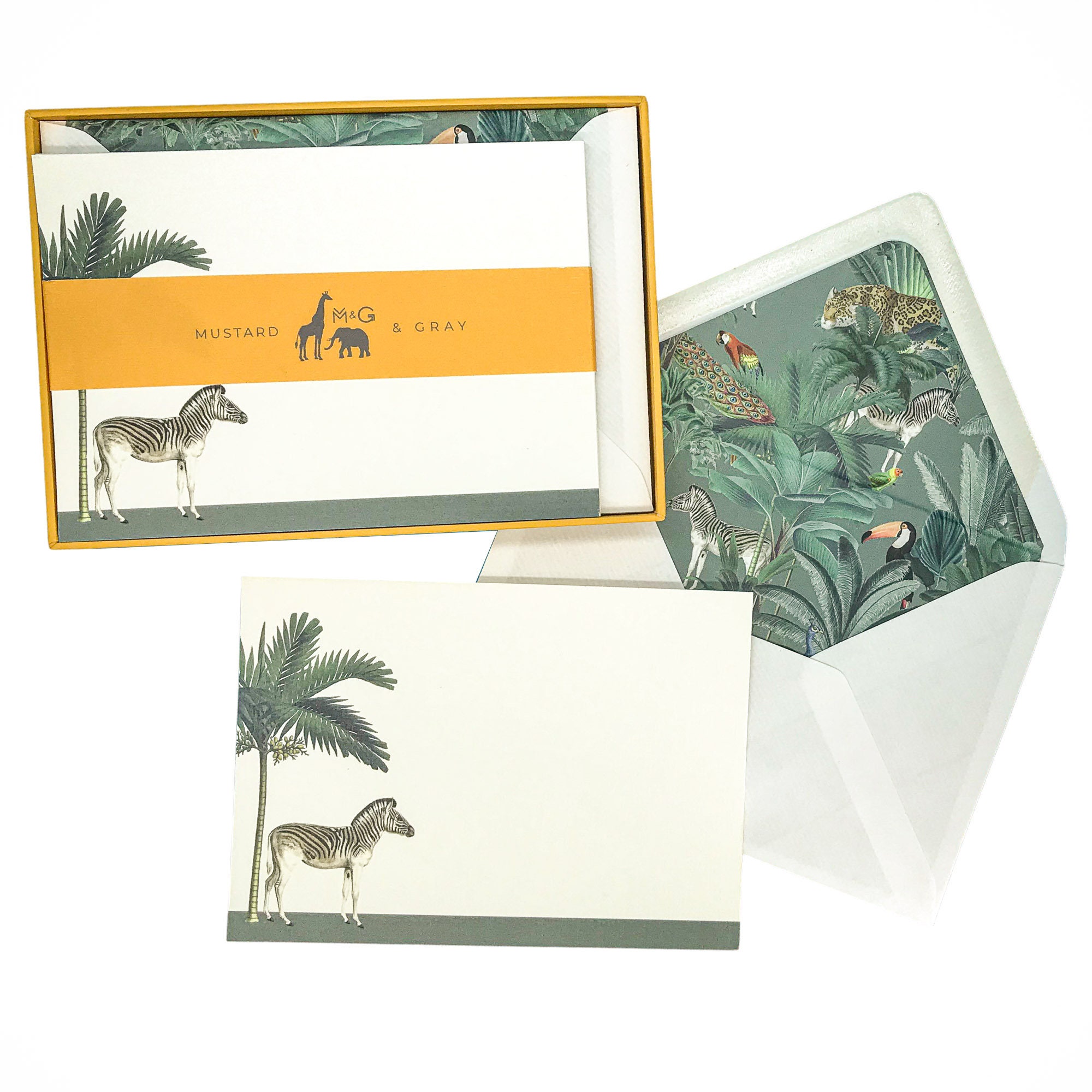 Placid Zebra and Hasty Elephant Note Card Set Letter Writing - Etsy UK