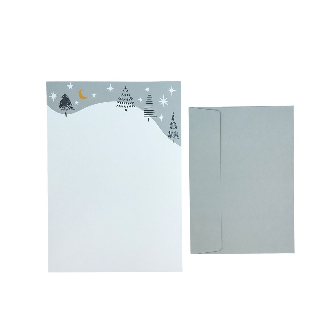 Winter Star Letter Writing Paper Set Christmas Stationery Christmas ...