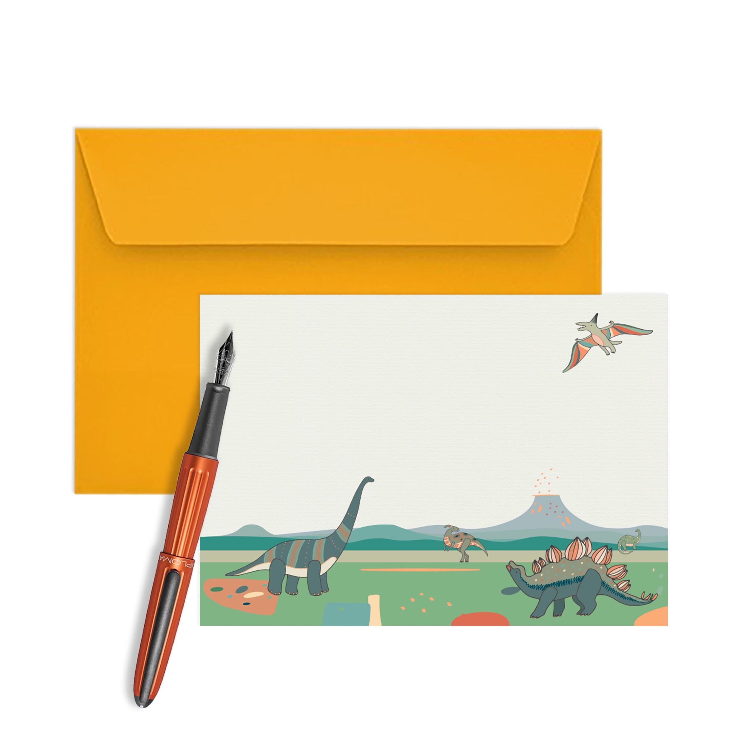 Dinosaur Notecard Set Children's Dinosaur Stationery | Etsy