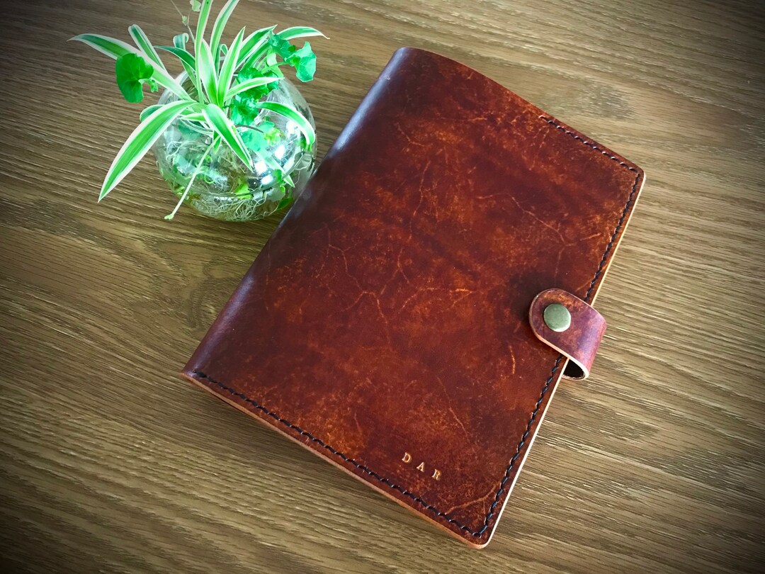 Tooled Leather Book Cover, Leather Journal Cover, Diary Cover ...