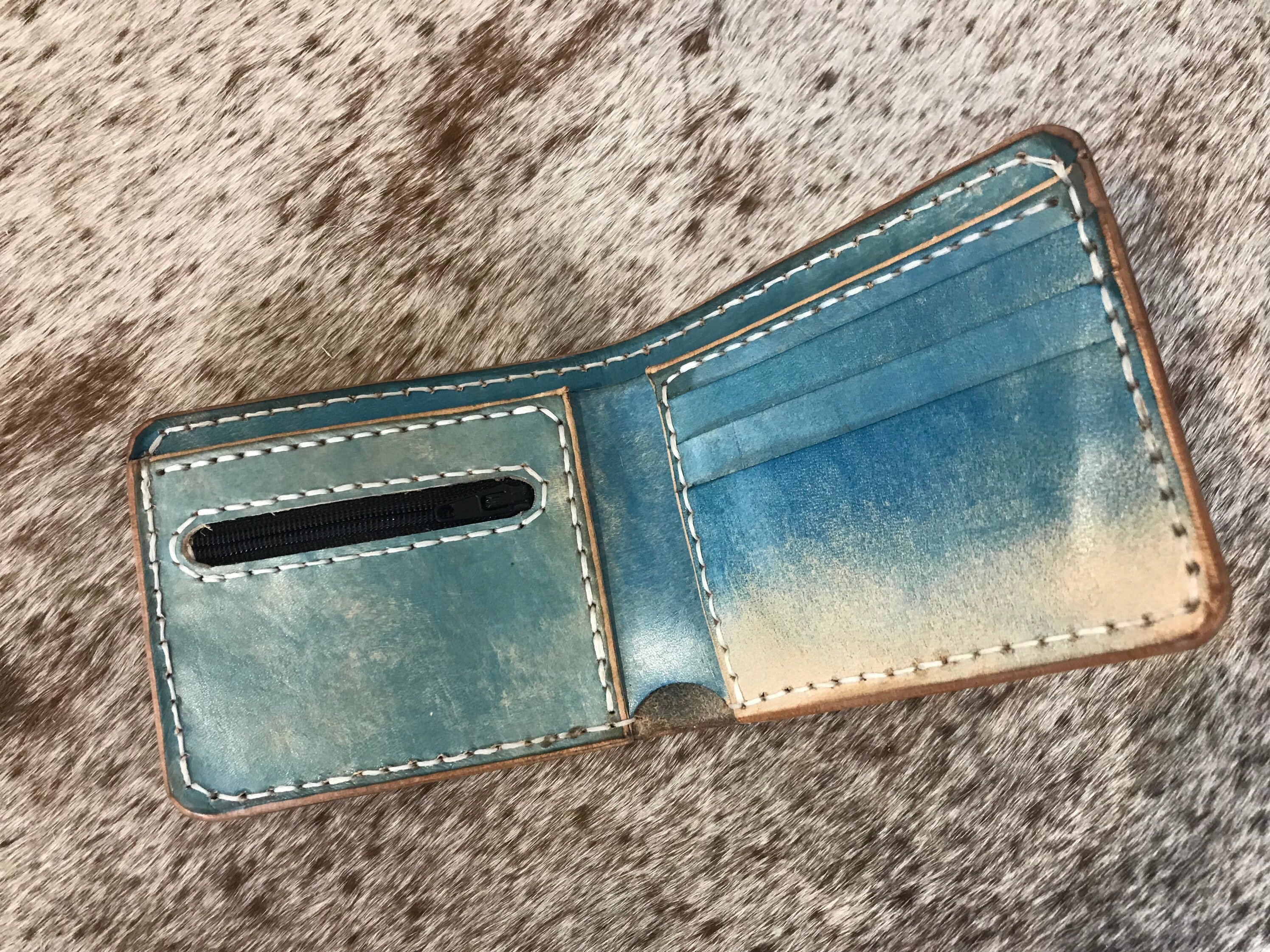 Hand Tooled Leather Wallet, Custom Design, Long Wallet, Sheridan ...